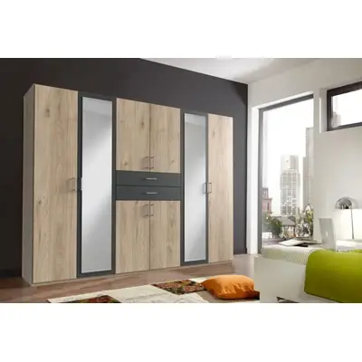 Preisvergleich für Drehtürenschrank 8-türig, inkl. 2 Spiegeltüren DIVER ...