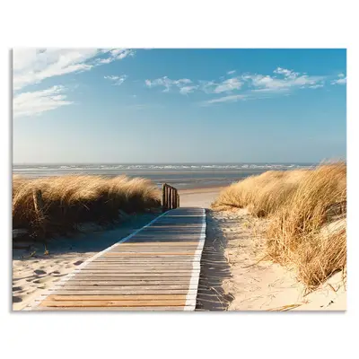 Preisvergleich für Artland Küchenrückwand Nordseestrand auf Langeoog - Steg, (1-tlg), Alu ...