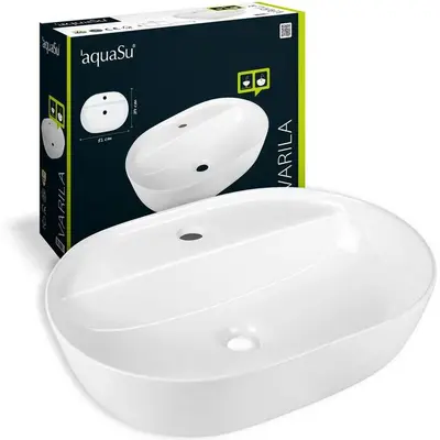 Preisvergleich für aquaSu Aufsatzwaschbecken vaRila (Aufsatz-Waschtisch ...