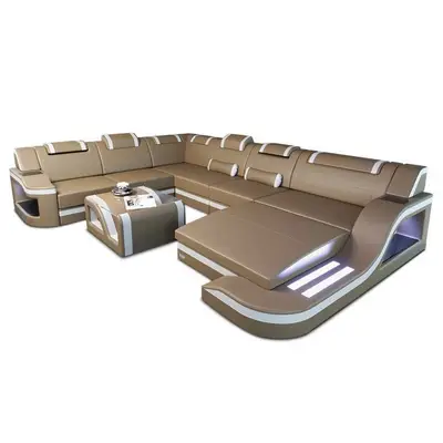 Preisvergleich für Sofa Dreams Wohnlandschaft Ledercouch Sofa Leder ...