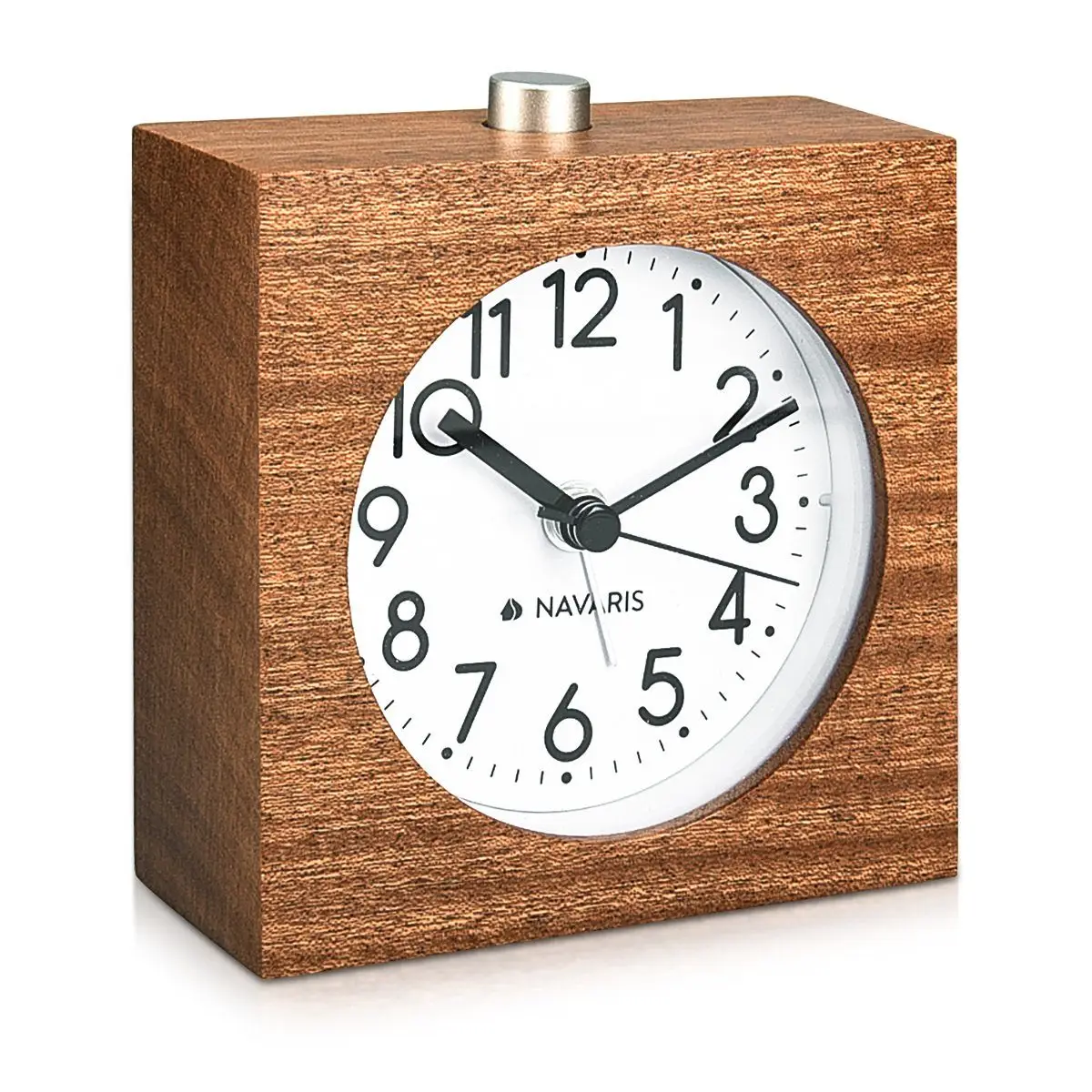 Preisvergleich für Navaris Wecker Holz Wecker mit Snooze, BxHxT 4.3x10 ...