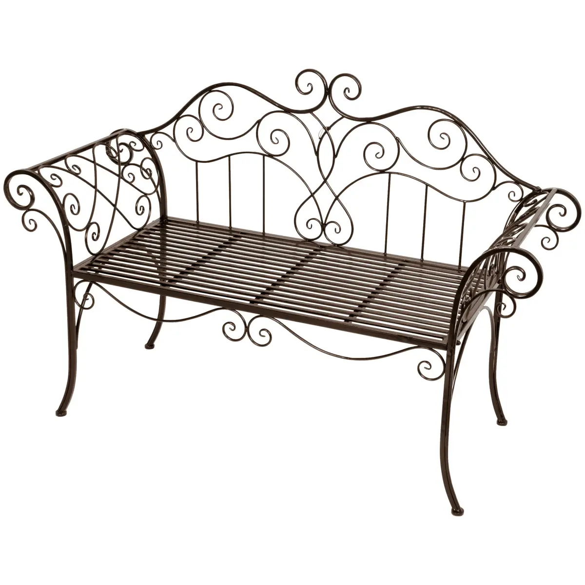 Preisvergleich für Garden Pleasure Gartenbank Janne, BxHxT 51x92.5x143 cm, in der Farbe Schwarz ...