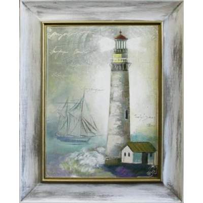 Preisvergleich für Gem lde lbild Dekor Bild lbilder Rahmen Bilder Seefahrt Meer Schiffe, in der ...