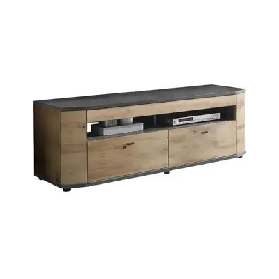 Preisvergleich für TV-Lowboard DERA 002 Artisan Eiche/Anthrazit, BxHxT ...