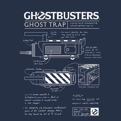Preisvergleich für Ghostbusters Ghost Trap Schematic Men's T-Shirt ...