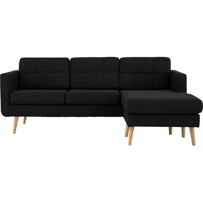 Preisvergleich für Home affaire Ecksofa Brest L-Form, mit Knopfheftung ...