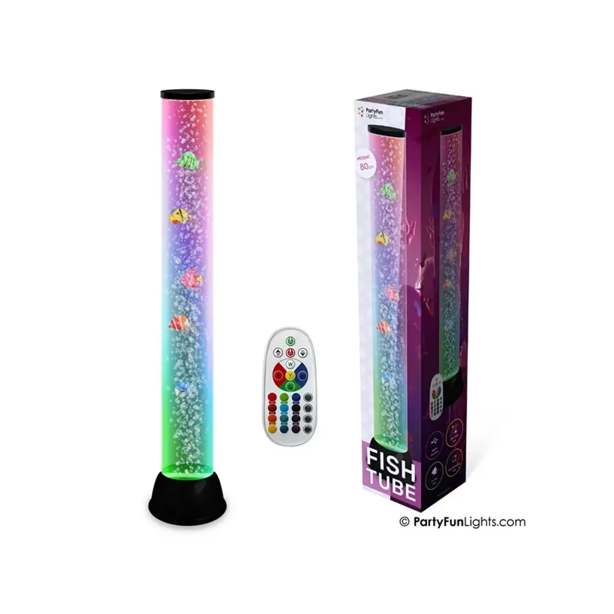 Preisvergleich für Party Funlight XXL Fish Tube Lamp H: 80cm | Ladendirekt