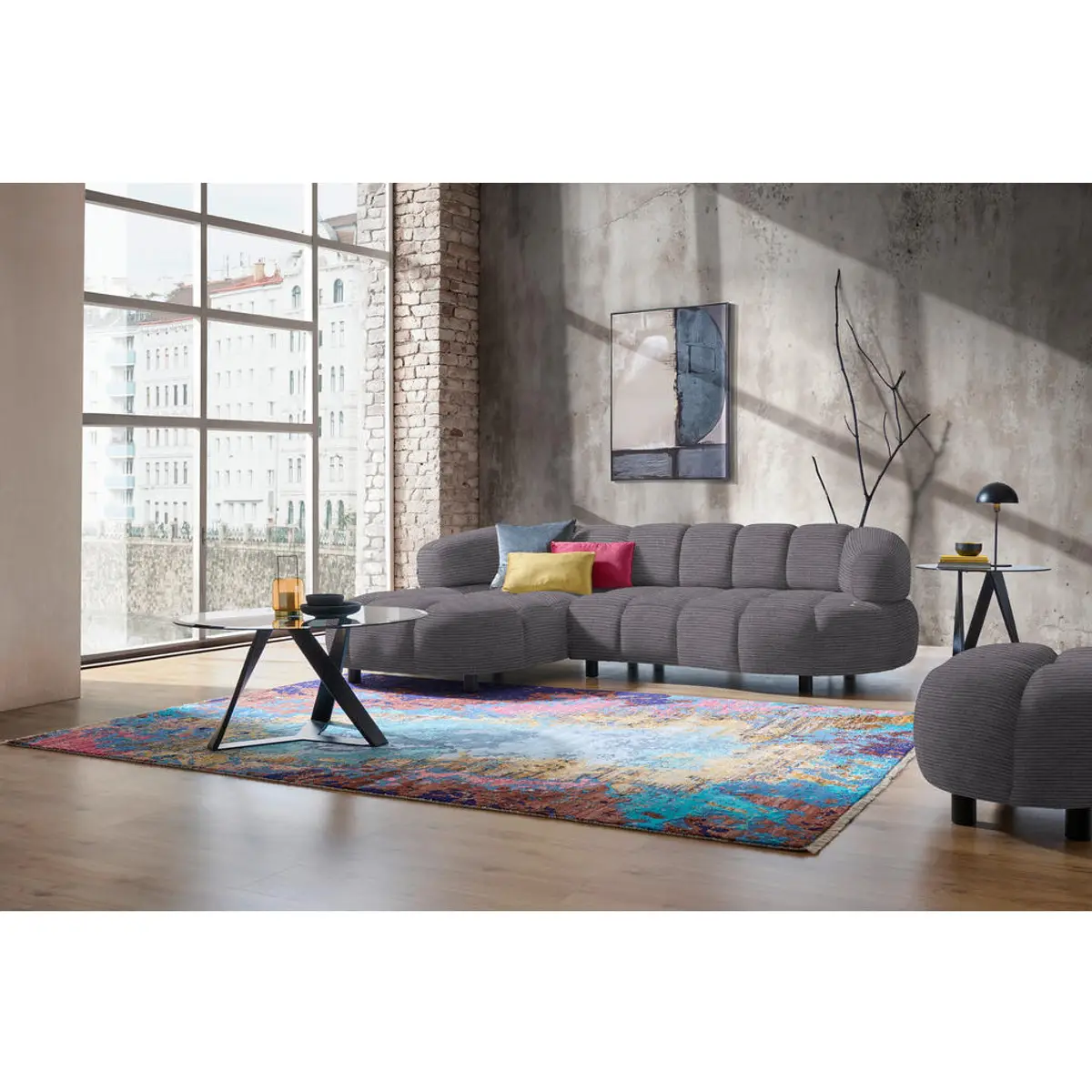 Preisvergleich für Welnova ECKSOFA Graubraun, BxT 284x183 cm, aus ...