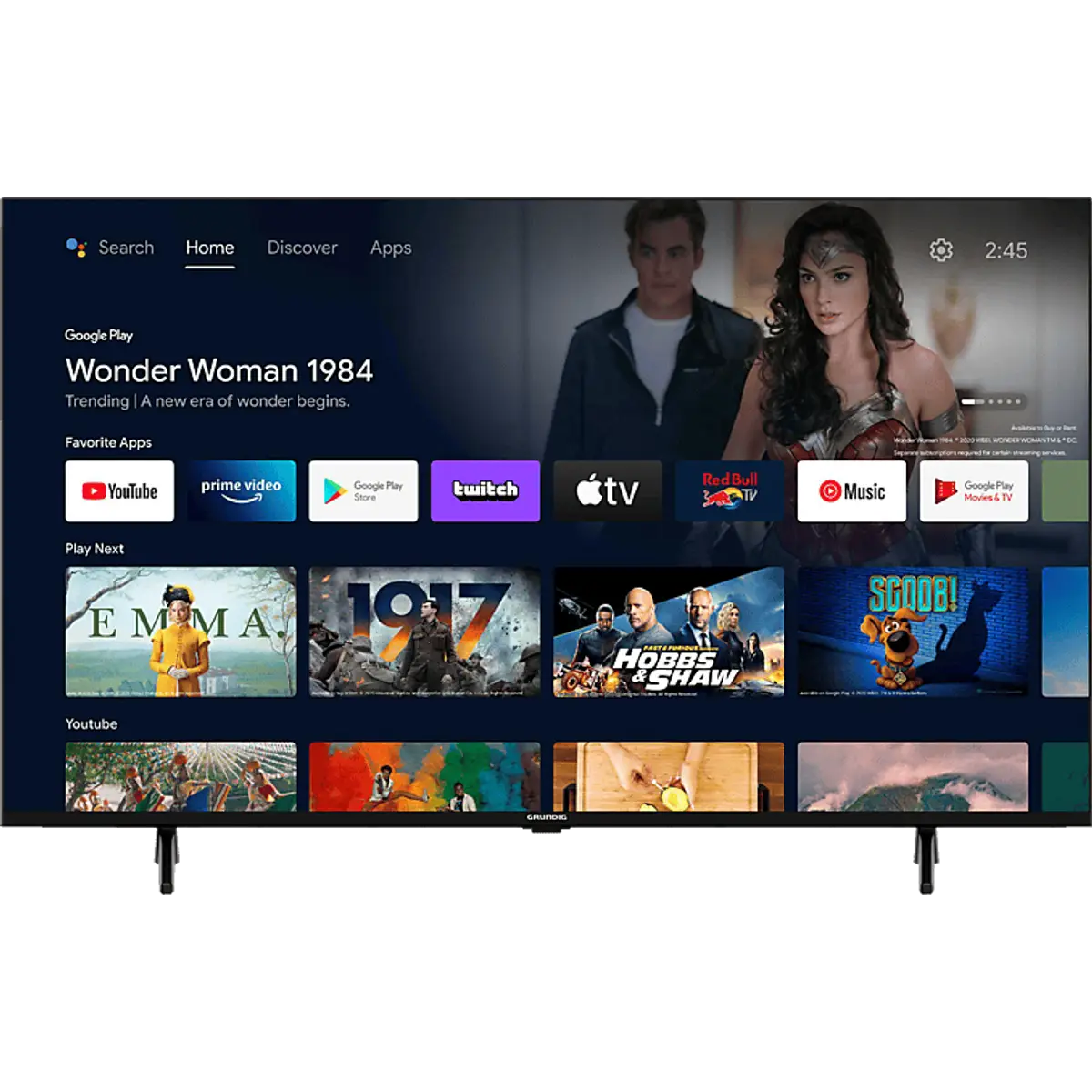 Preisvergleich für GRUNDIG 75 VCE 223 Smart TV (75 Zoll / 189 cm, UHD 4K, SMART TV, Android 11 ...