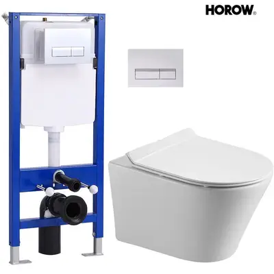 Preisvergleich für Horow - Design Hänge Wand wc Komplettpaket ...