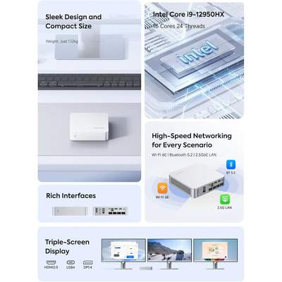 Preisvergleich für MINISFORUM M1-1295 Mini-PC: Intel Core i9-12950HX ...