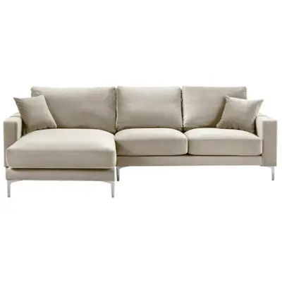Preisvergleich für Loft Sofa Luxus Eckcouch M bel Eckgarnitur Samt Couchen sofas beige ...