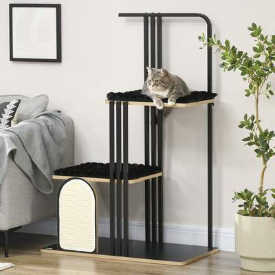 Preisvergleich für PawHut Kratzbaum 128cm hochwertiger Katzenbaum mit ...